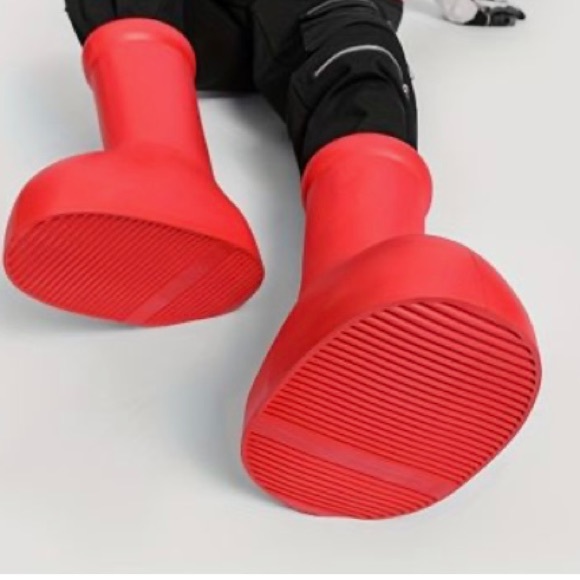 Shoes | New Trendy Big Red Rubber Boots | Poshmark